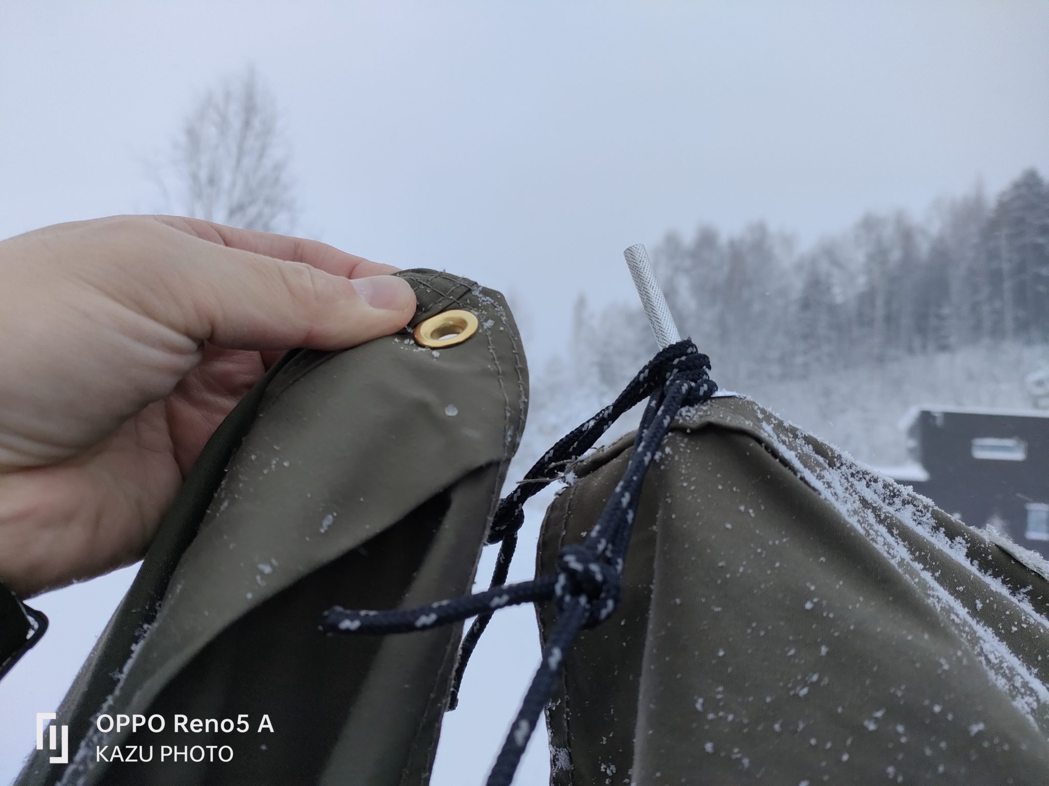 BUNDOKソロティピー1TC用のフロントウォールを使って冬キャンプをしてきました!! | Kazu Photo – 道楽